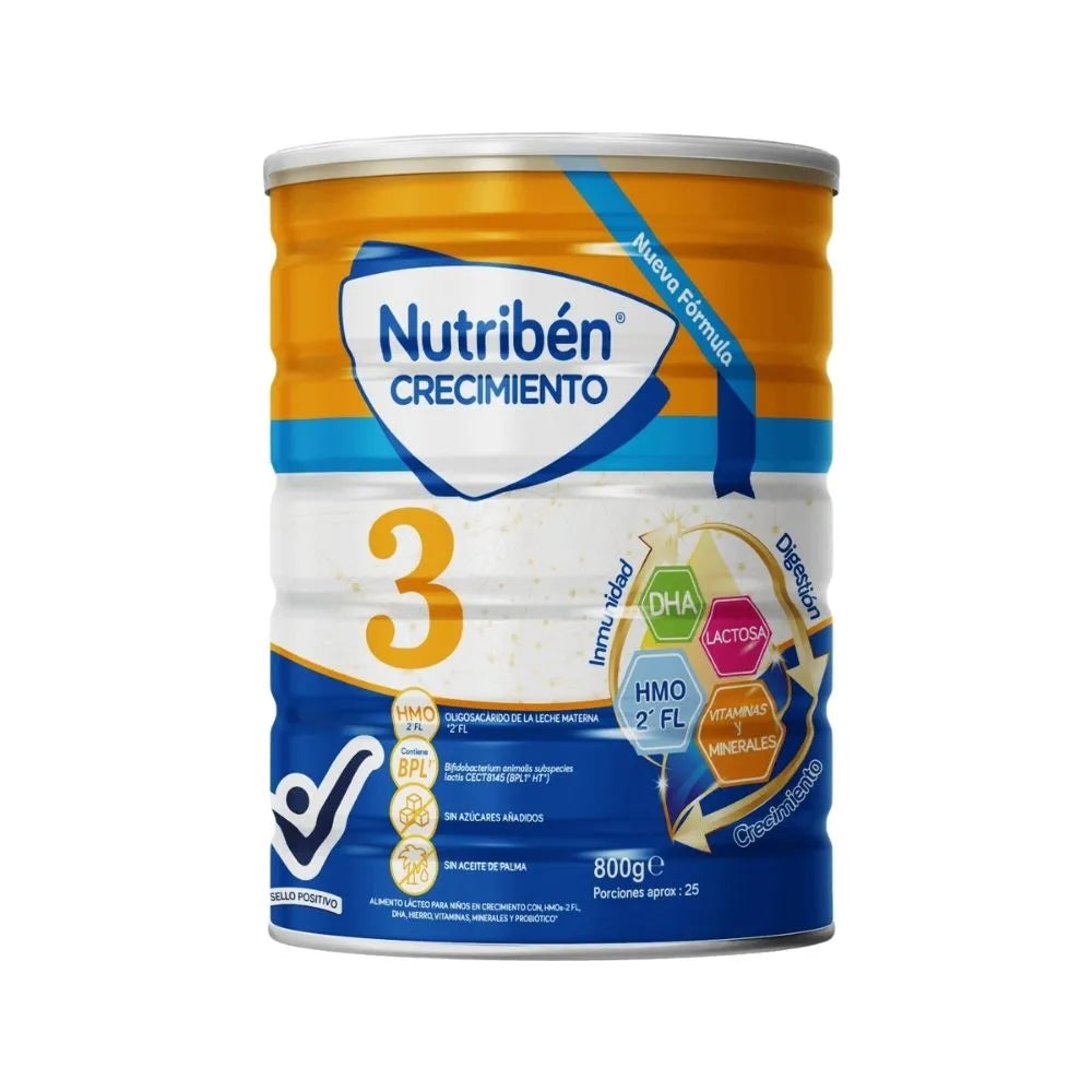 Fórmula Leche Nutriben Crecimiento Etapa 3 x 800 Gramos – TUC TUC BABY